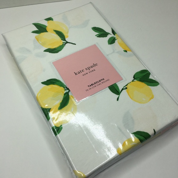 kate spade | Dining | Kate Spade Make Lemonade Tablecloth 7 Round ...